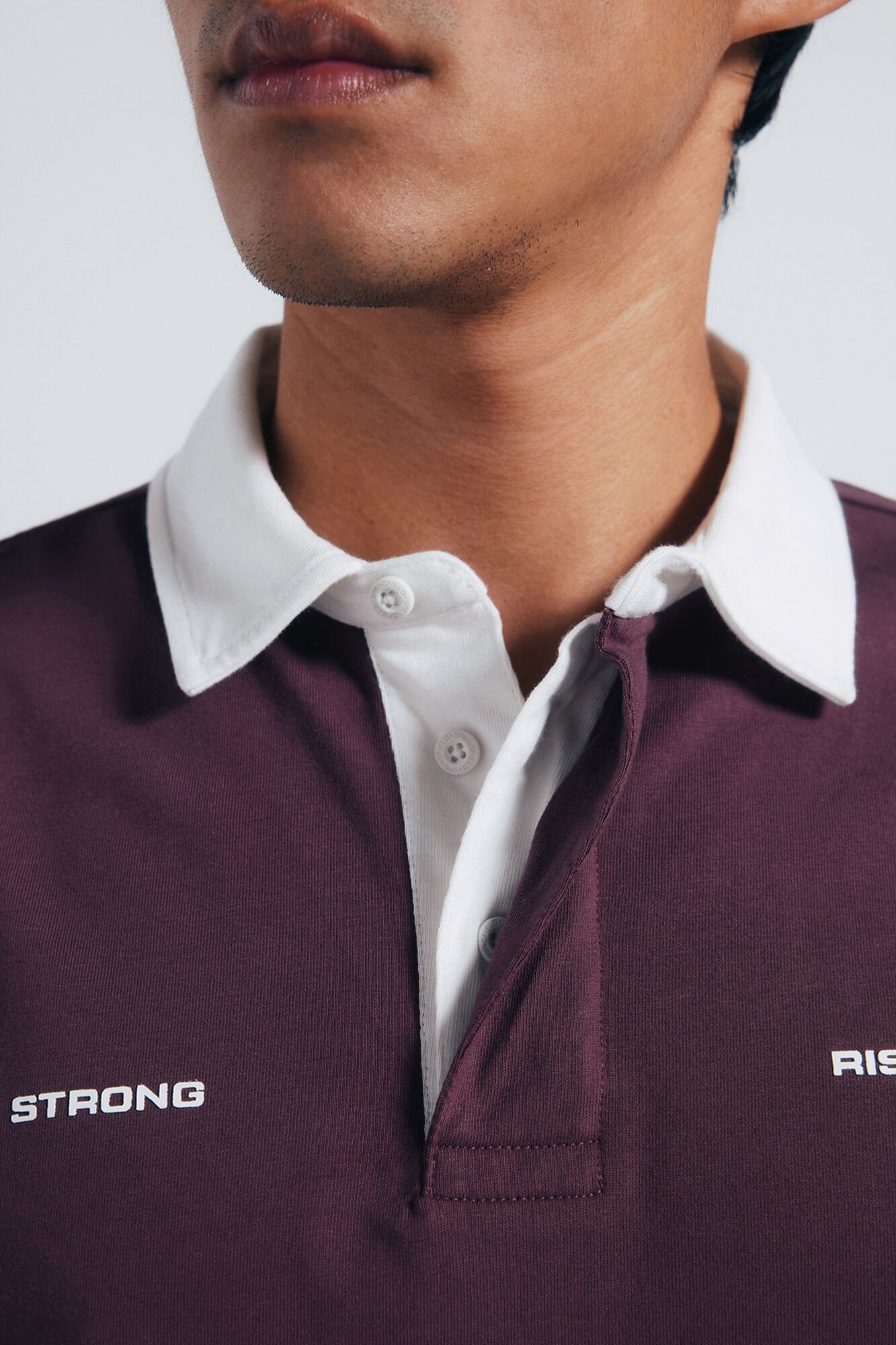 Polo de rugby con textos de corte cuadrado | Polos de hombre ...