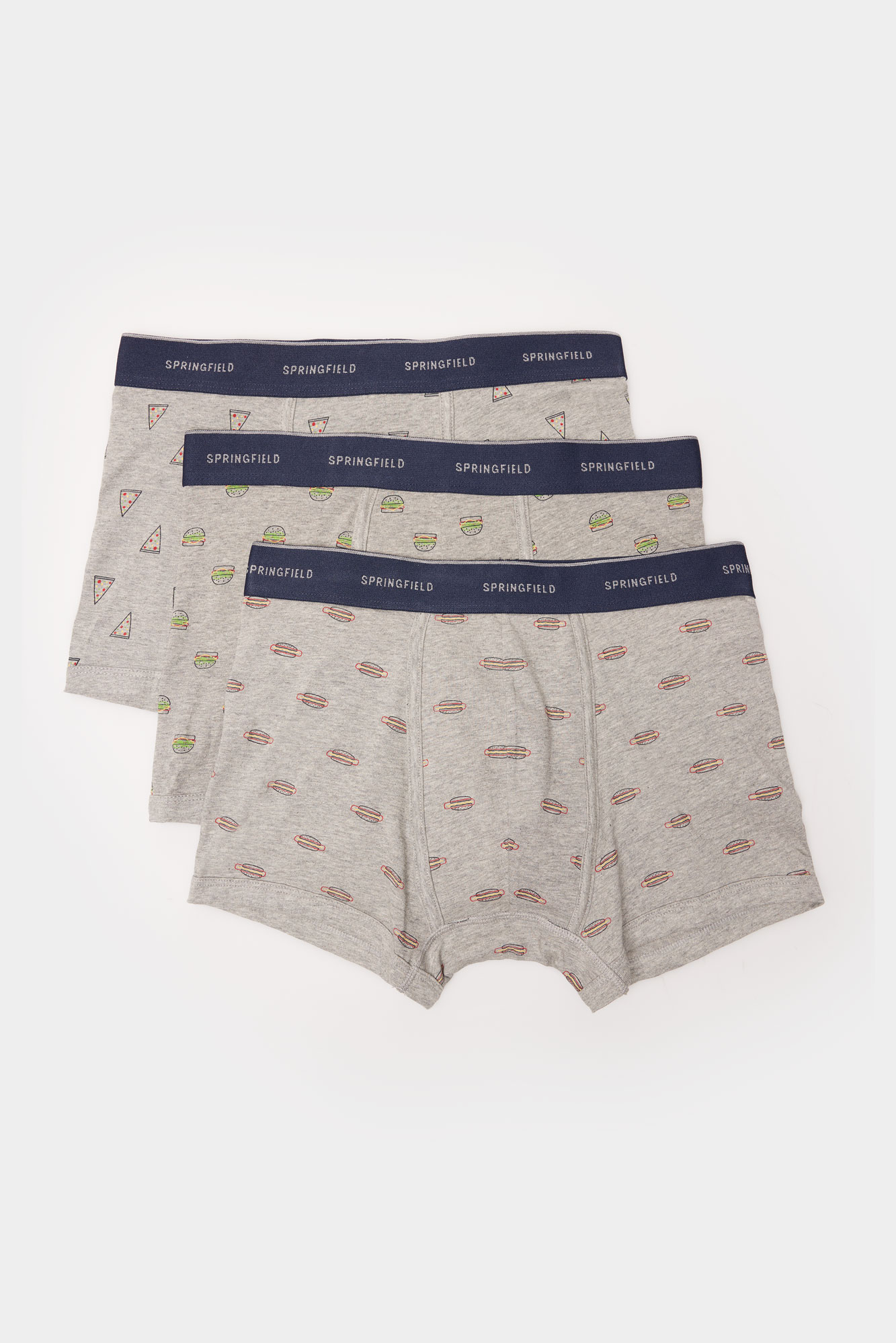 Pack 3 boxers fast food | Bóxers para hombre | Springfield-MX