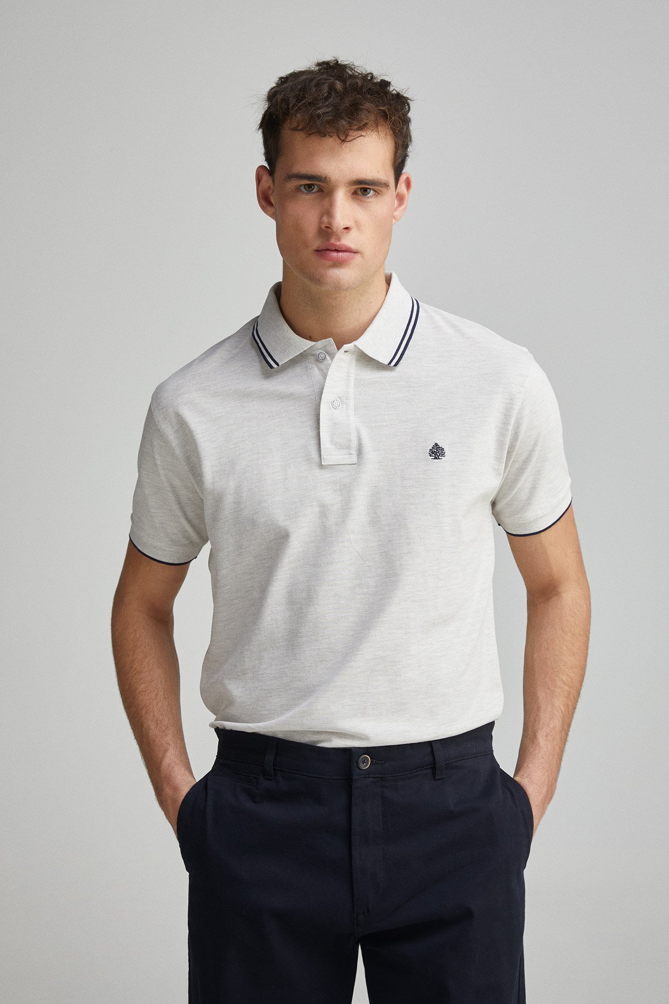 Polo piqué detalles contraste regular fit | Polos de hombre ...