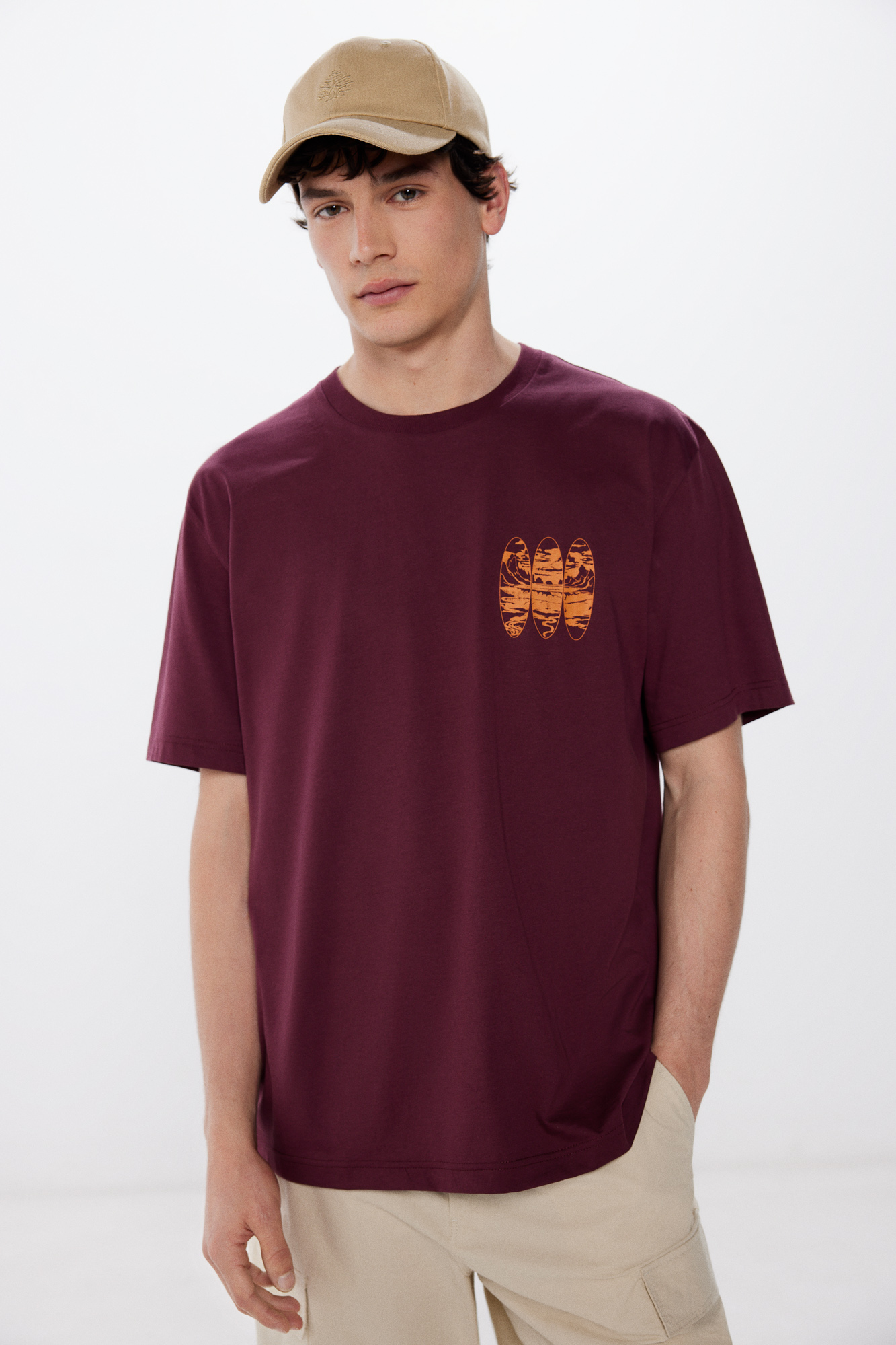 Playera paisaje surfboard | Playeras de hombre | Springfield-MX