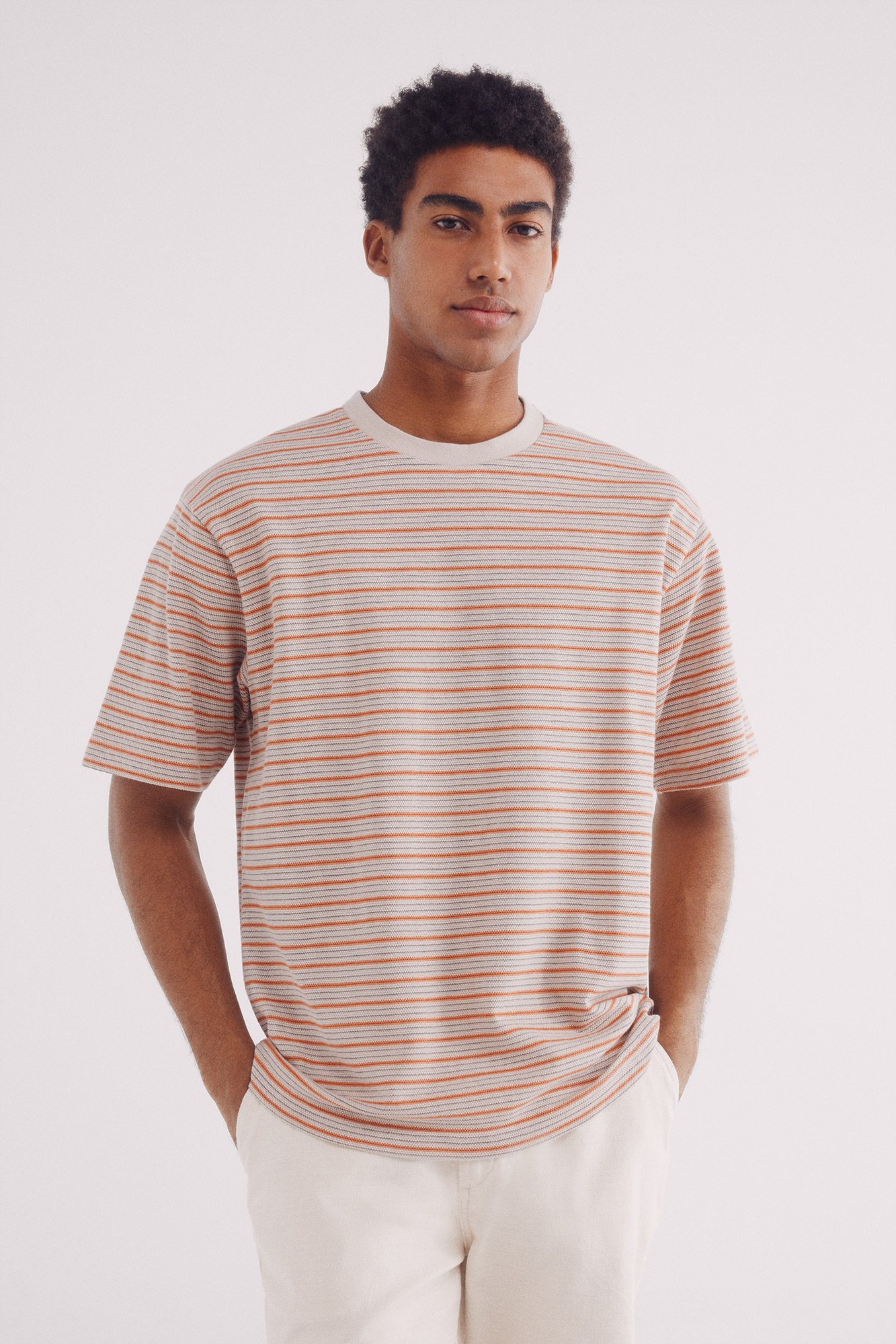 Camiseta rayas estructura | Playeras de hombre | Springfield-MX